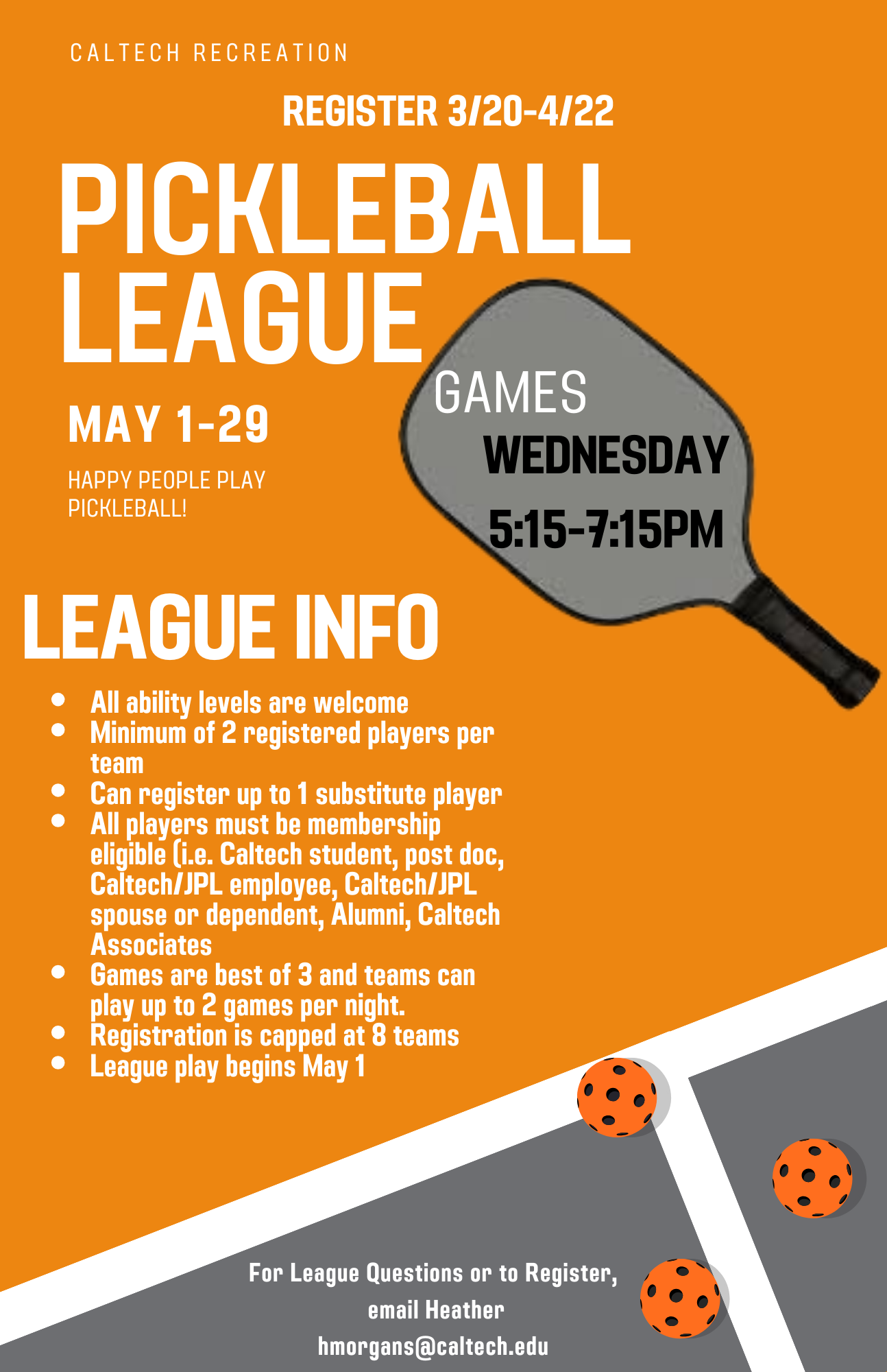 Spring Pickleball League - California Institute of Technology