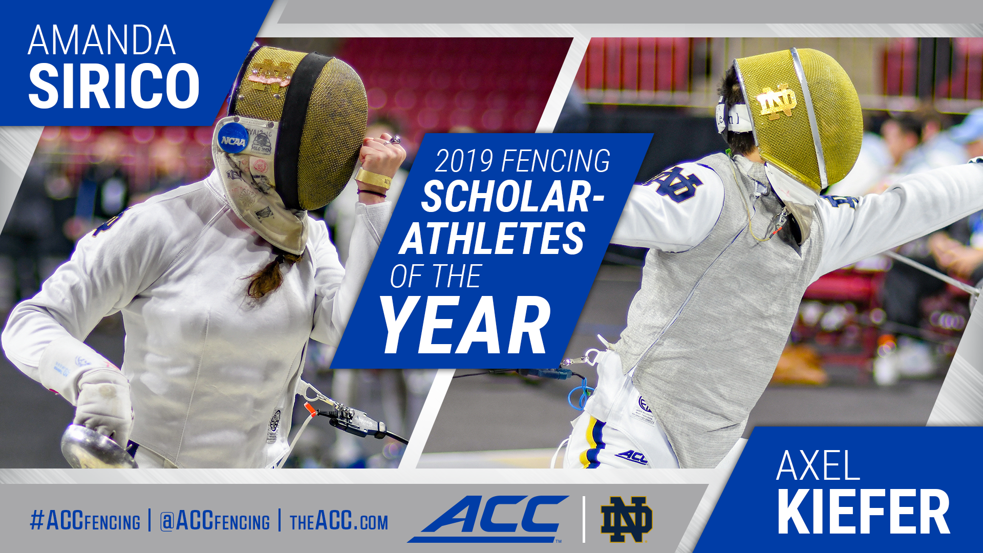 Notre Dame's Axel Kiefer and Amanda Sirico Headline All-ACC Academic ...