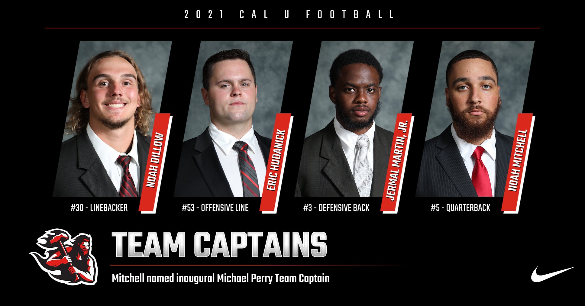 Football announces captains for 2021 season - California University of ...