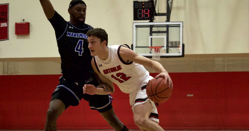 Hafemeister Totals First Career Double Double in 74-69 Loss - Catholic ...