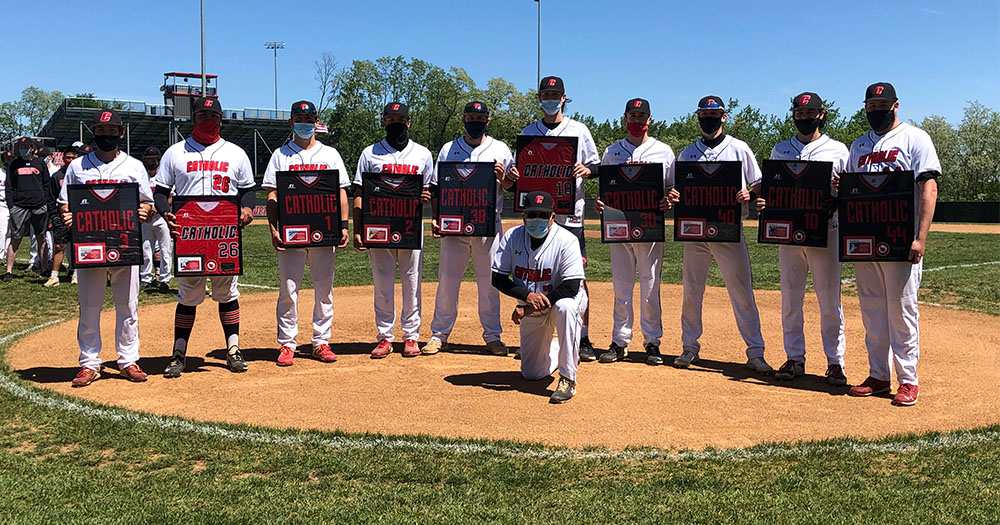 Baseball Cards Sweep River Hawks on Senior Day - Catholic University of ...
