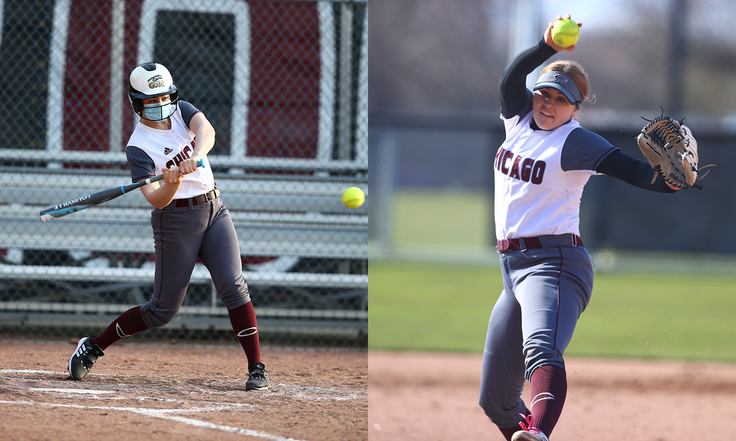 UChicago Softball Edges Saint Mary's 2-1 and 1-0 - University of Chicago