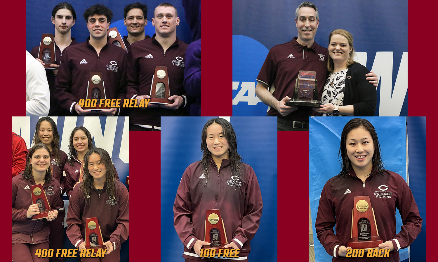 Maroon Swimming & Diving Place Third and Seventh at NCAA Championships ...