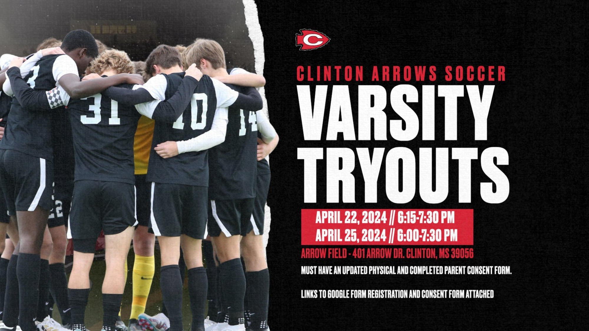 2024-2025 Boys Soccer Tryouts - Clinton Public School District
