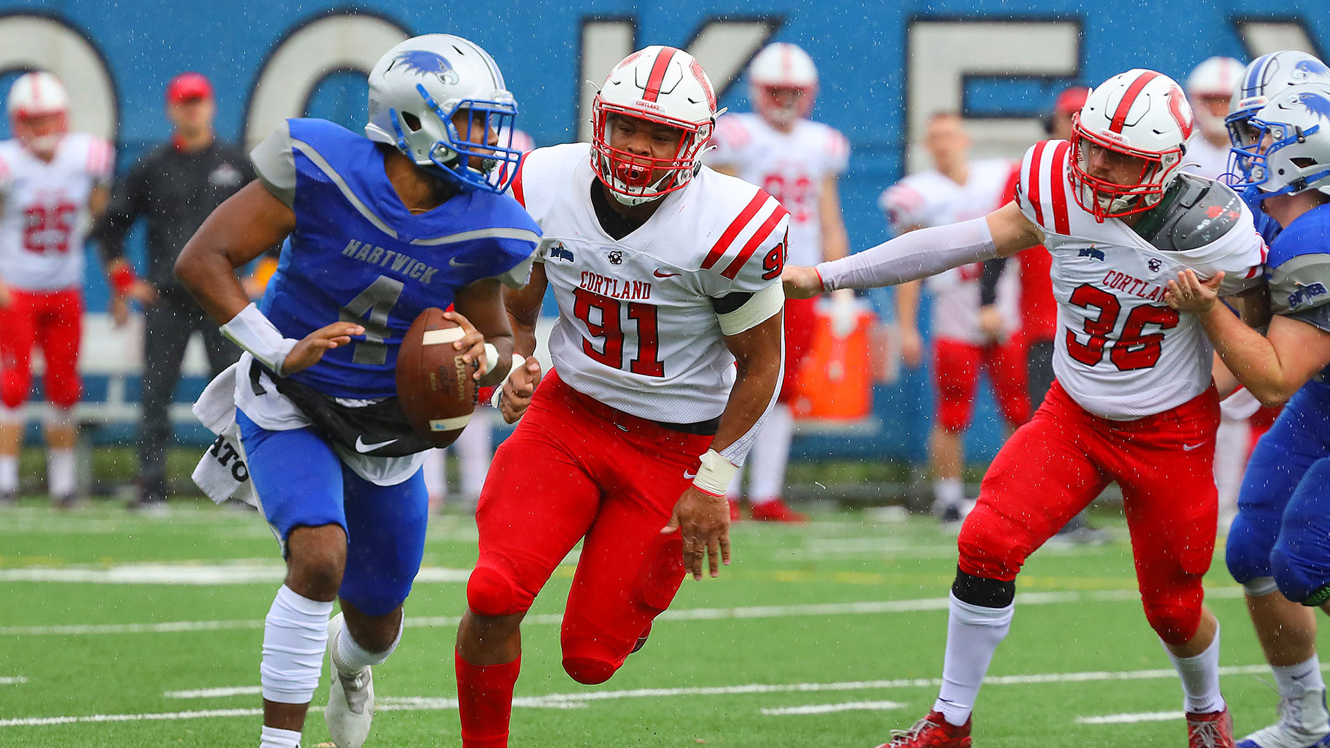 #18/19 Red Dragons Remain Unbeaten with 48-3 Win at Hartwick - SUNY ...