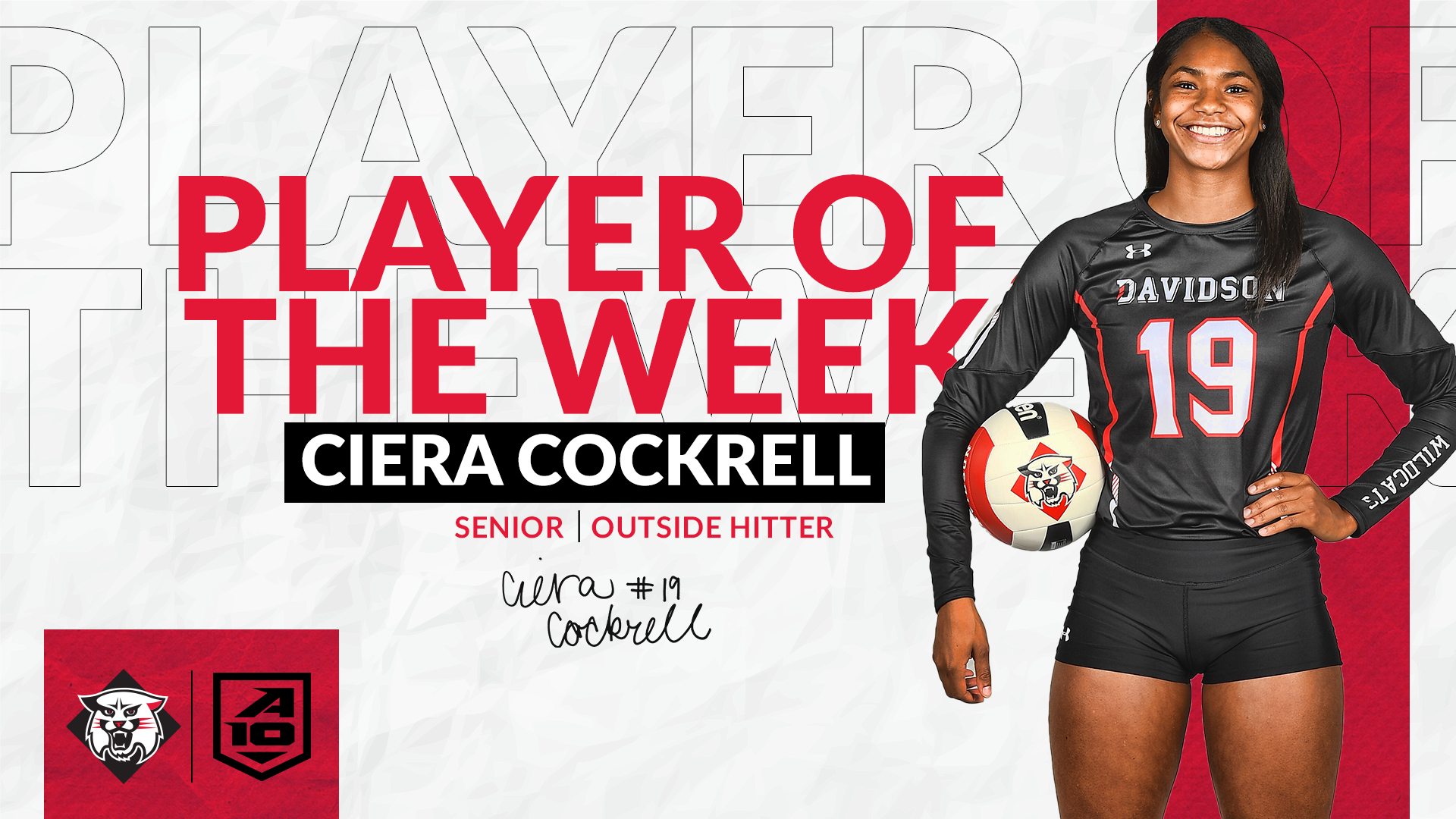 Cockrell Named A-10 Player of the Week - Davidson College Athletics