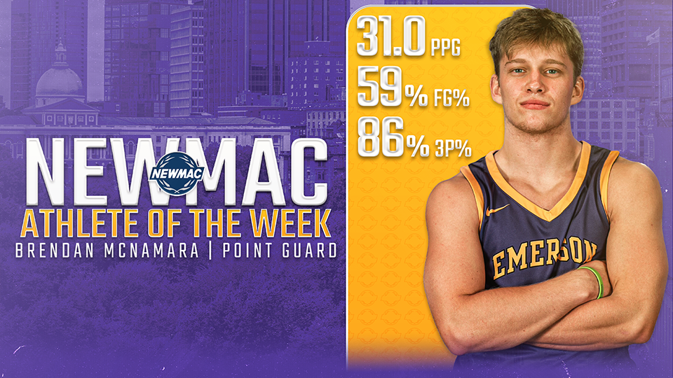 McNamara Earns NEWMAC Offensive Player of the Week Honors - Emerson College
