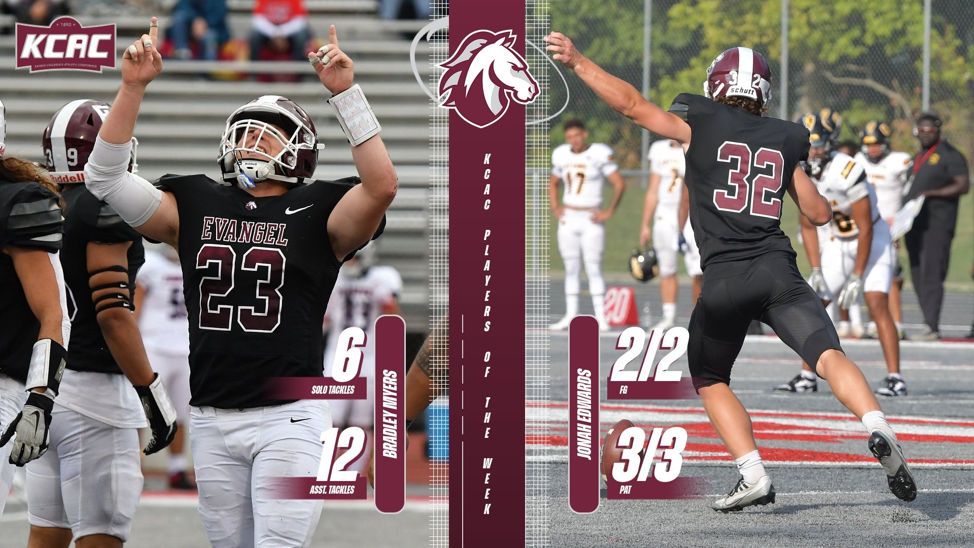 Bradley Myers and Jonah Edwards Named KCAC Player of the Week - Evangel ...