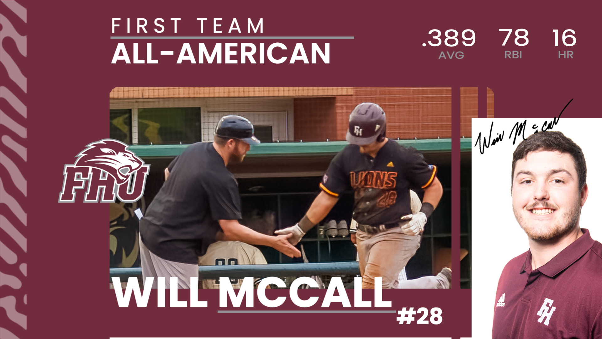 Will McCall voted First-Team All-American - Freed-Hardeman University