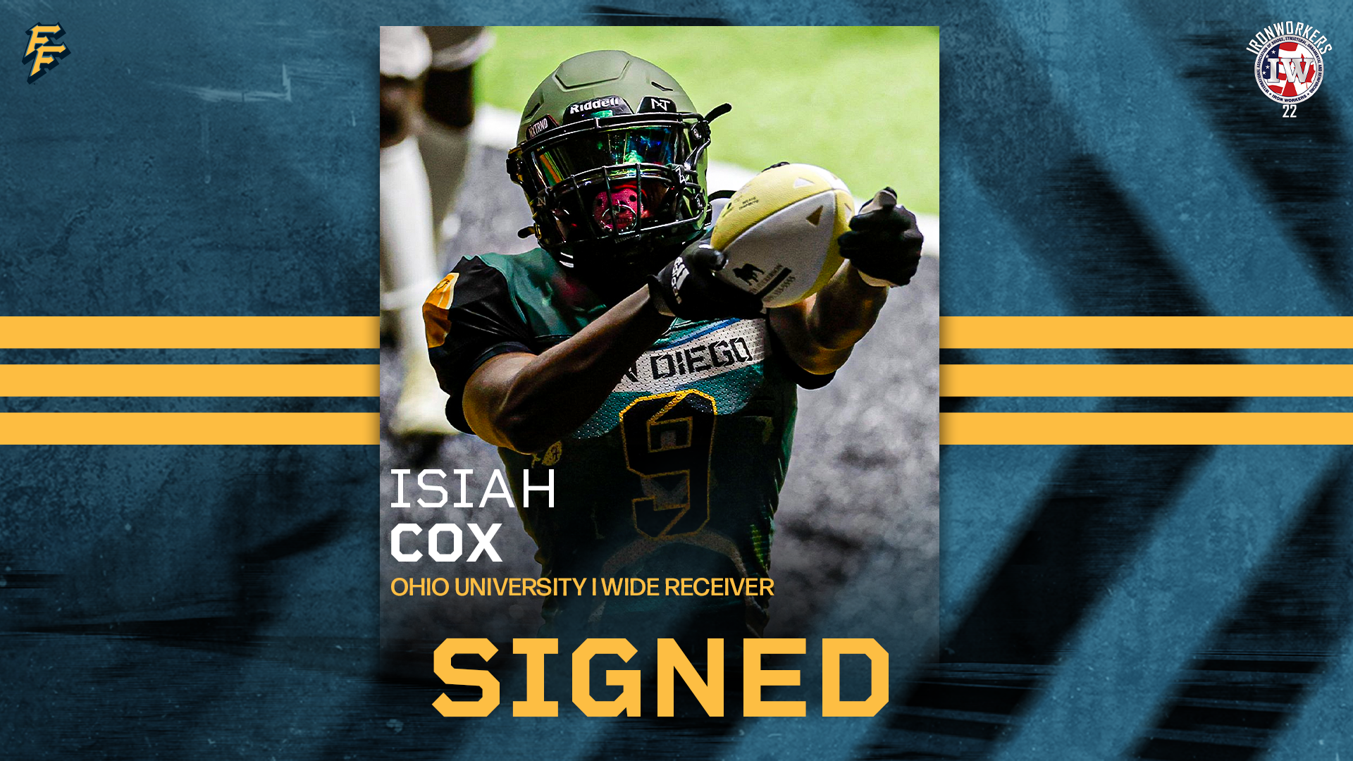 Freight Sign Rookie DB AJ Felton - Fishers Freight Football