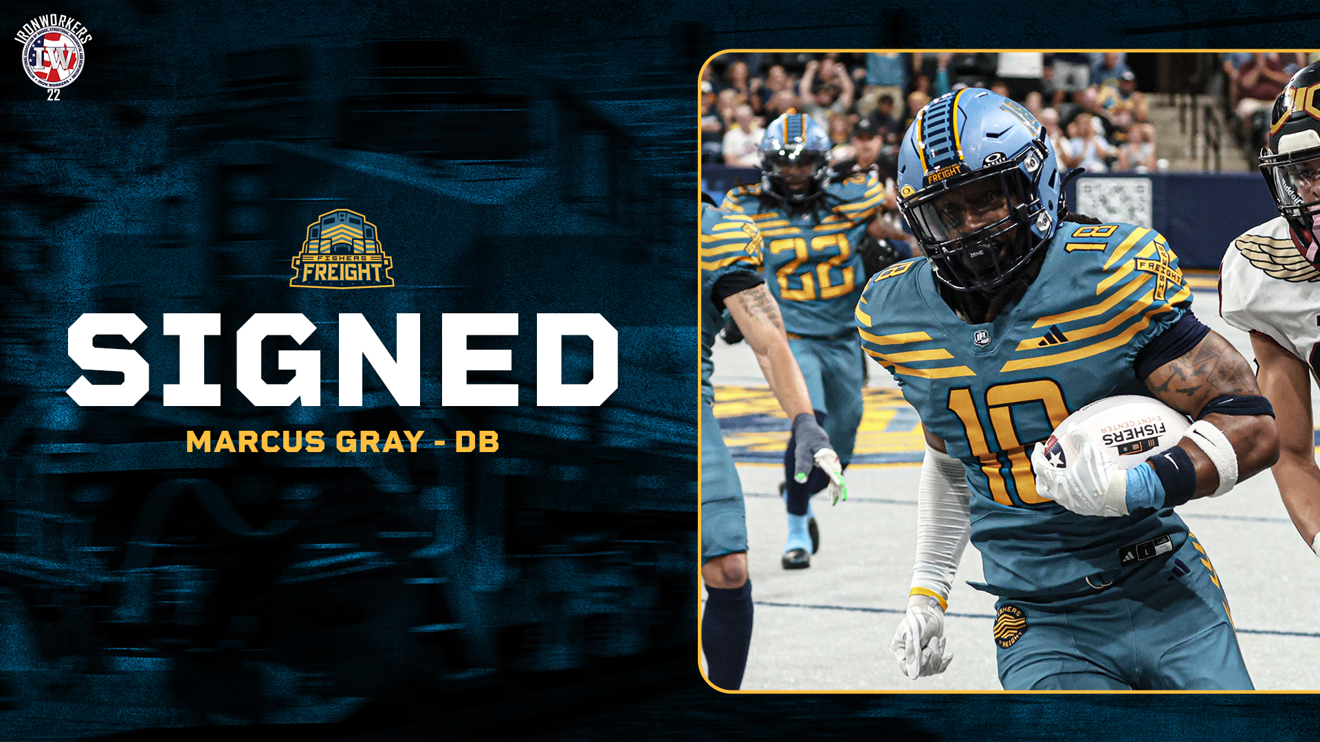 FREIGHT RE-SIGN WIDE RECEIVER ISAIAH COULTER - Fishers Freight Football