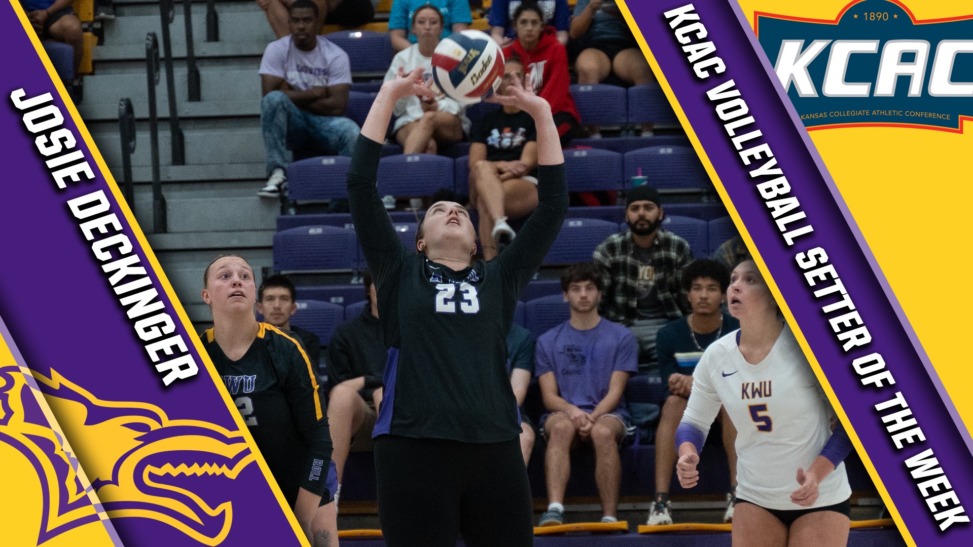 Deckinger earns KCAC Setter of the Week honors for third time - Kansas ...