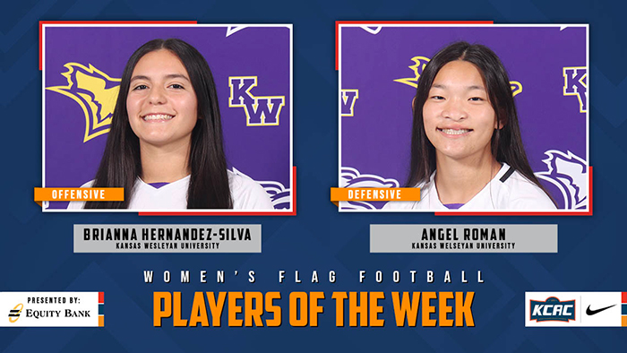 Coyotes sweep KCAC Flag Football weekly honors - Kansas Wesleyan University
