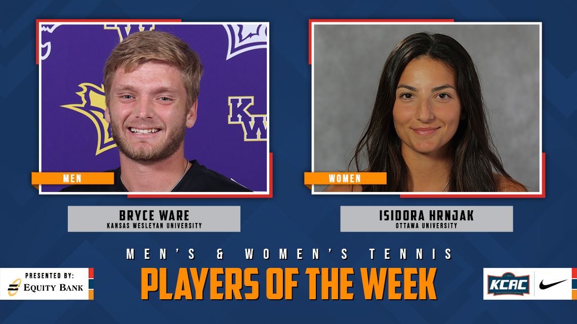 Ware earns KCAC Men's Tennis Player of the Week honor - Kansas Wesleyan ...