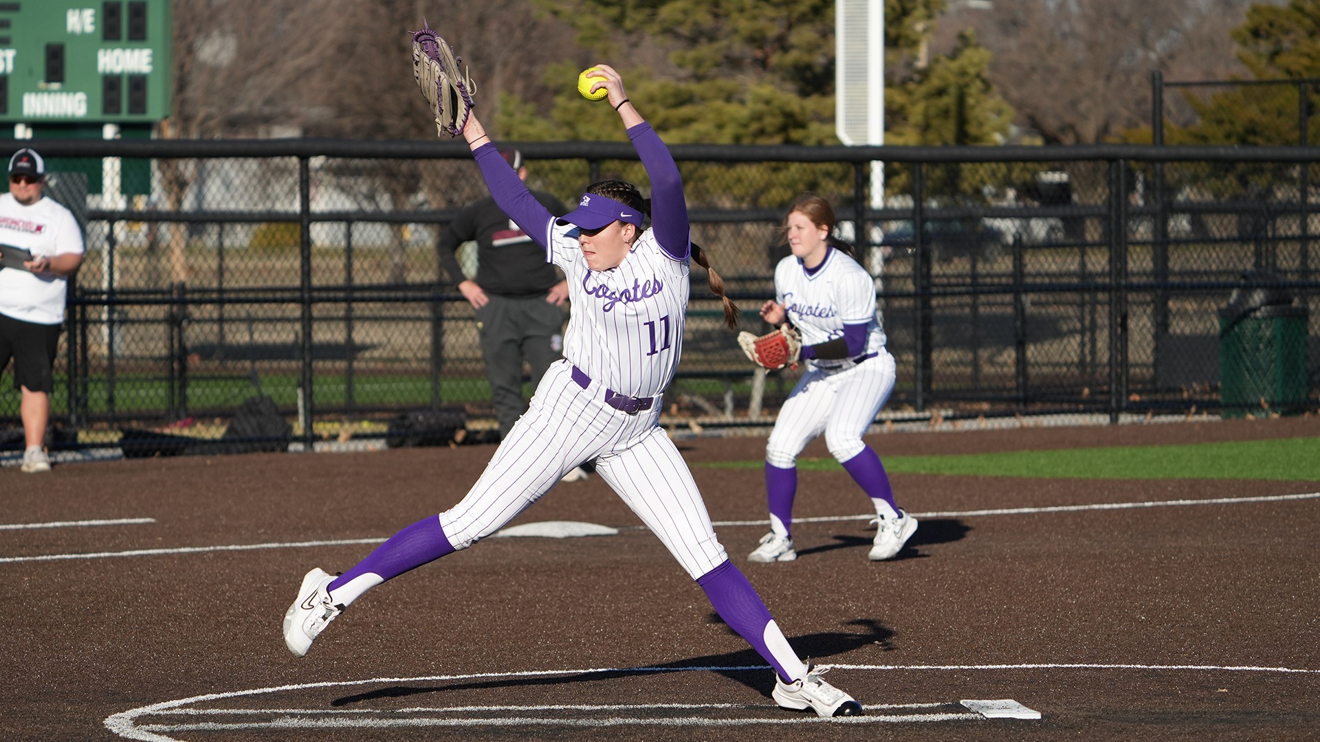 Softball splits with Sterling in KCAC Opener - Kansas Wesleyan University