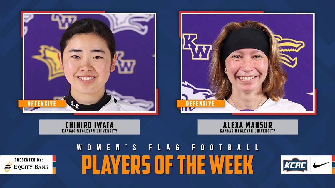 Kansas Wesleyan Sweeps KCAC Flag Football Weekly Honors - Kansas ...