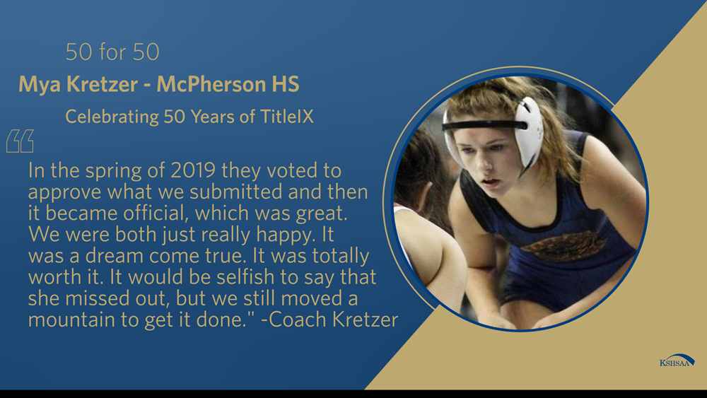 50 for 50: Mya Kretzer - McPherson HS - Kansas State High School ...