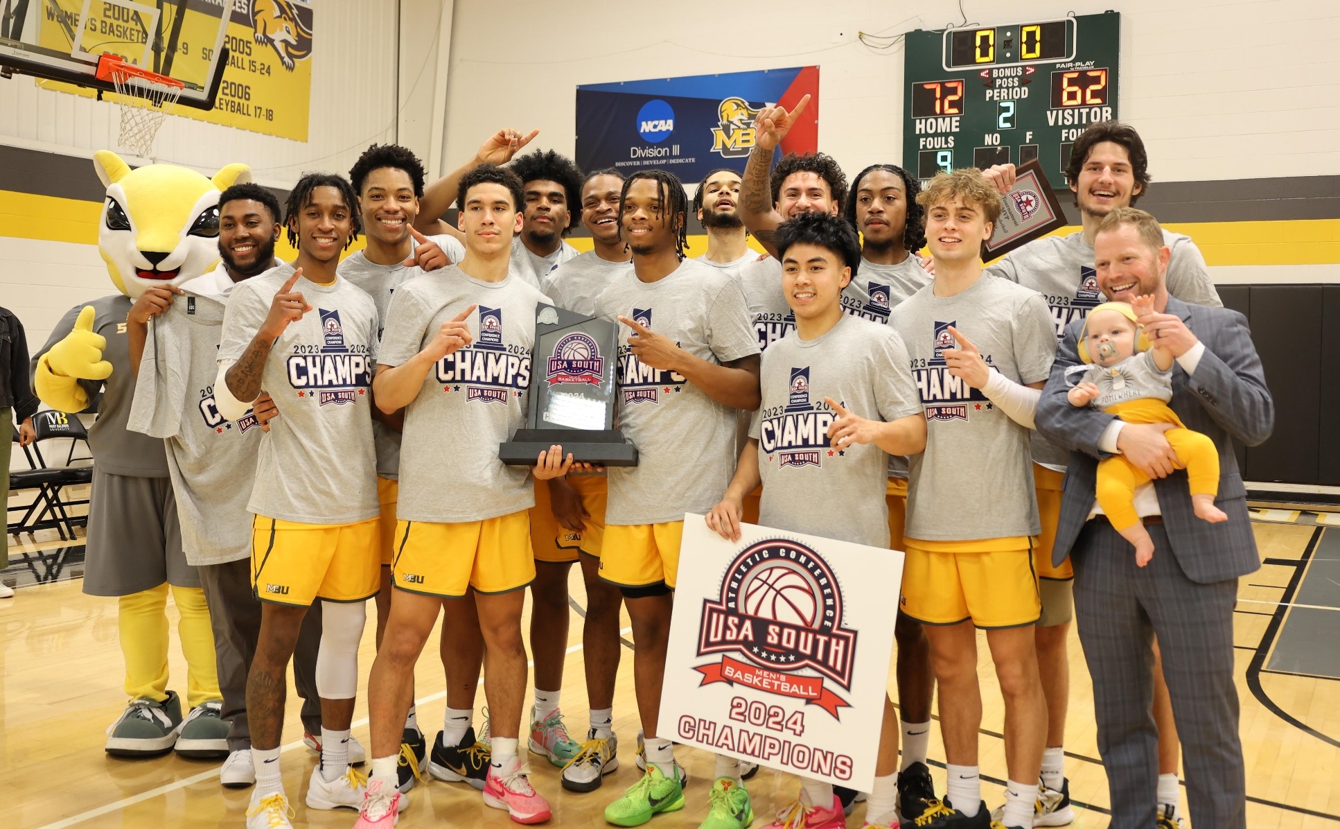 MBU Wins USA South Men's Basketball Championship - Mary Baldwin University