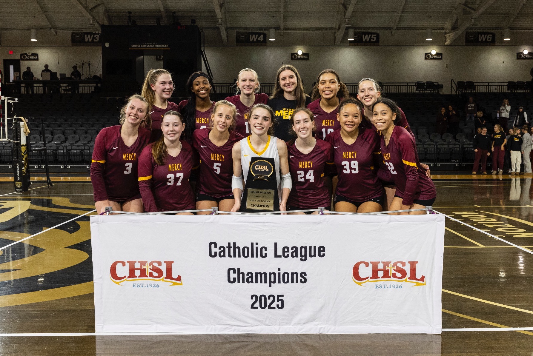 Mercy Volleyball wins MHSAA District Championship - Mercy High School