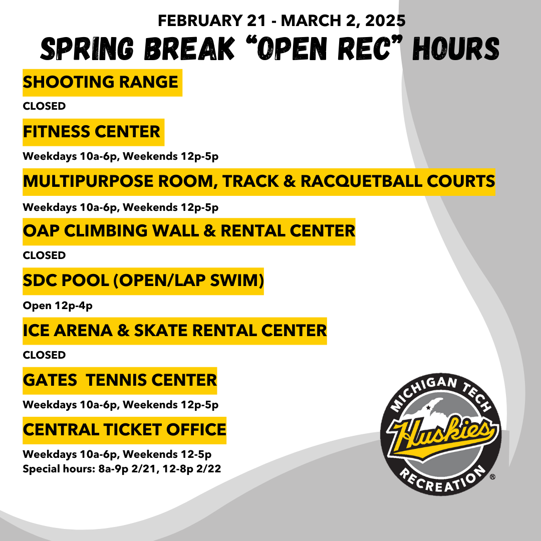 We're Hiring! - Michigan Technological University Recreation