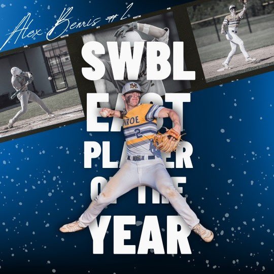 Alex Bemis Named SWBL Player of the Year - Monroe Hornets Athletics ...