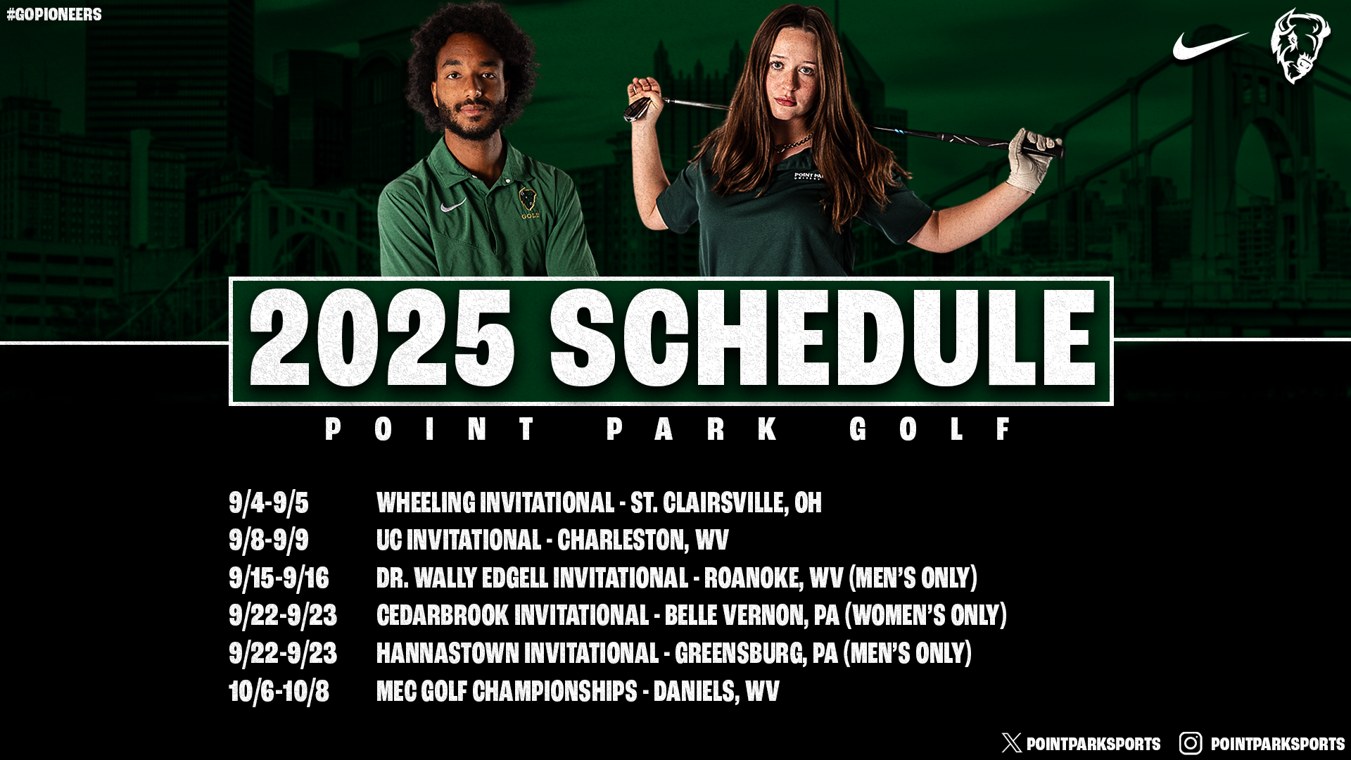 2024-25 Men's Golf Schedule - Point Park University