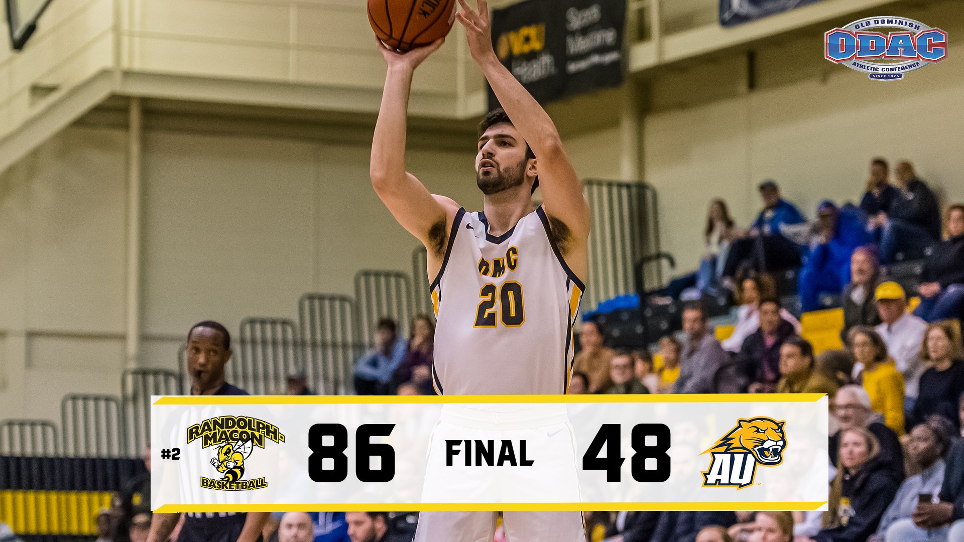 Talbert, Johnson Lead #2 R-MC Men's Hoops past AU - Randolph-Macon College