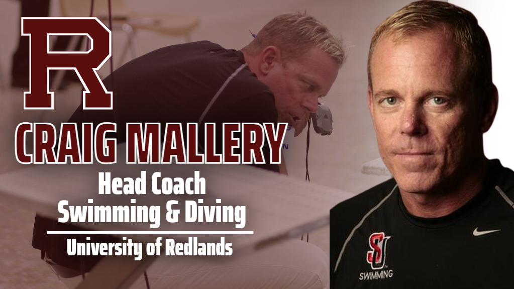 Craig Mallery announced as U of R Head Coach for Swimming & Diving ...