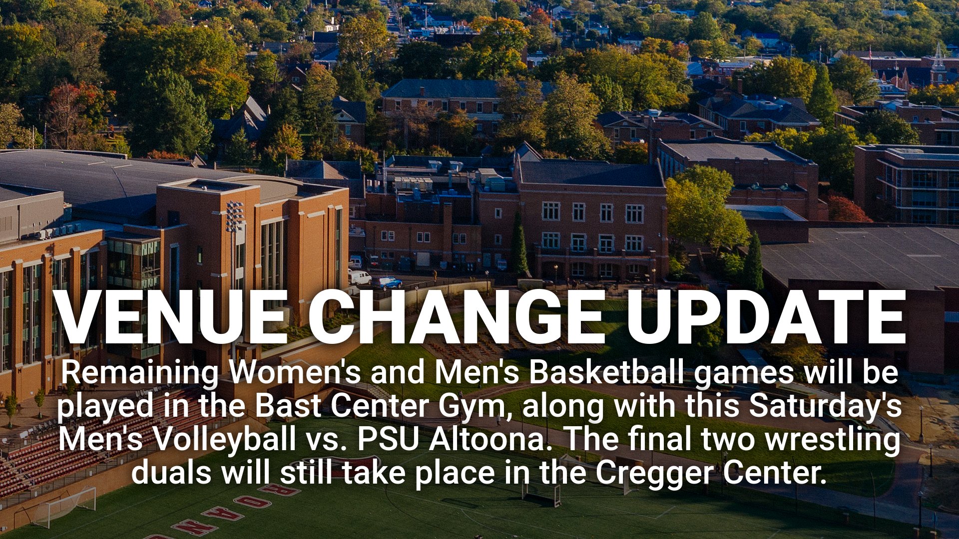 Maroons Announce Venue Changes for Upcoming Games - Roanoke College