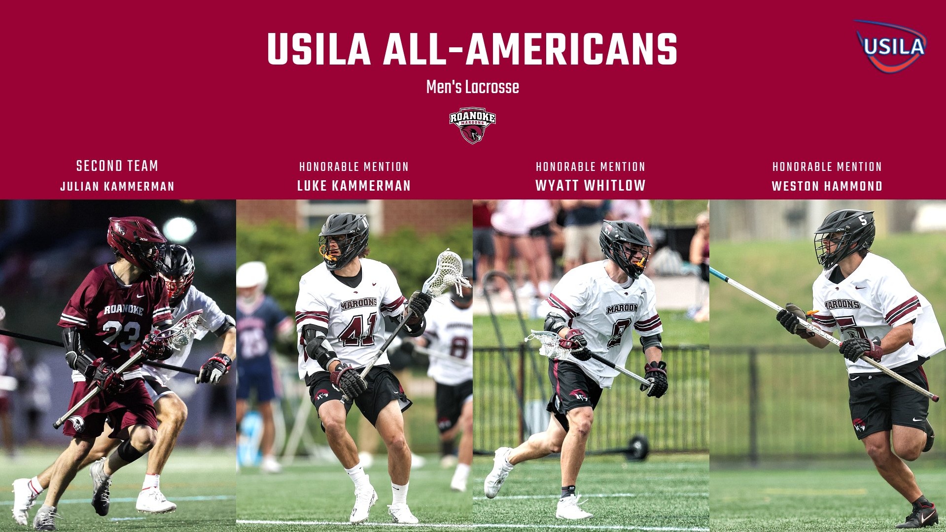Docking, Kammerman Named All-Americans by USA Lacrosse - Roanoke College