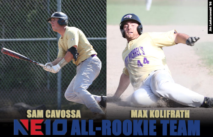 Cavossa and Kolifrath Chosen for NE10 All-Rookie Team - Saint Michael's College