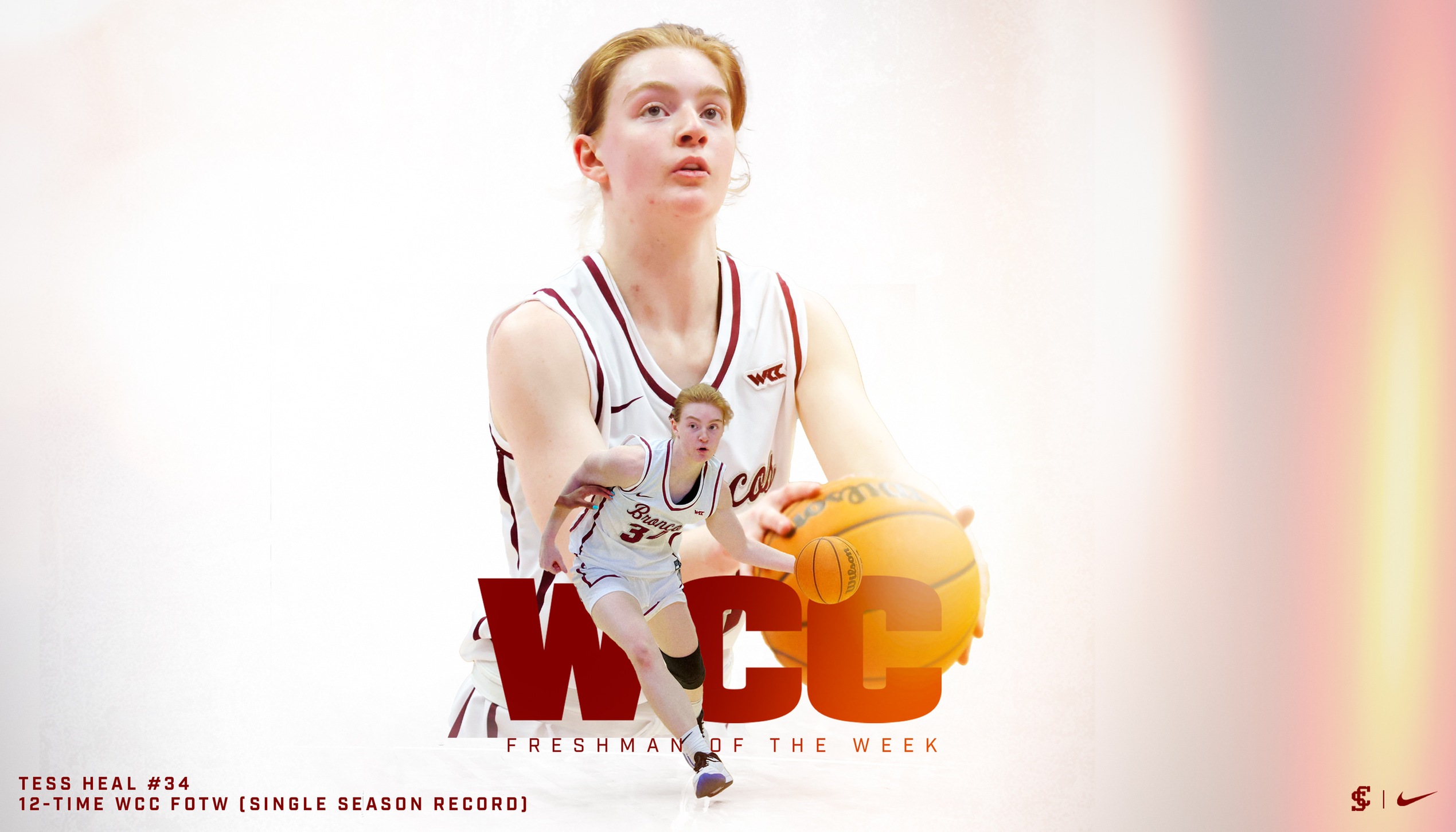 Heal Earns Record 12th WCC Freshman of the Week Award - Santa Clara ...