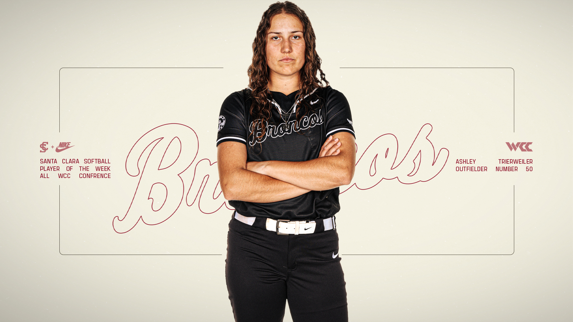 Ashley Trierweiler Named WCC Softball Player of the Week - Santa Clara ...