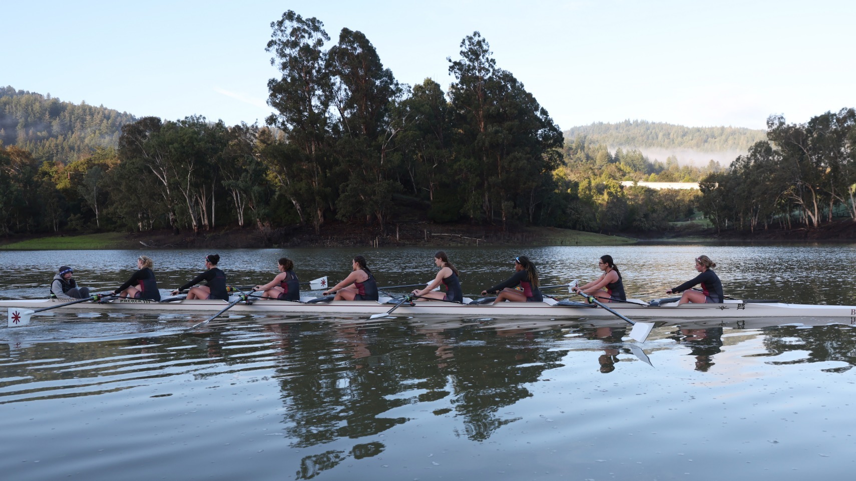 Women's Rowing Races at Triton Invitational - Santa Clara University