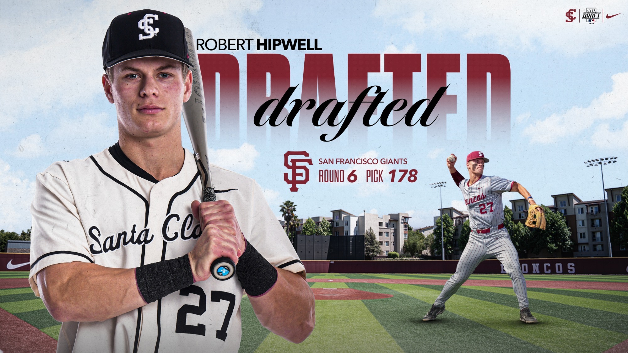 Hammond Chosen by Oakland Athletics in MLB Draft - Santa Clara University