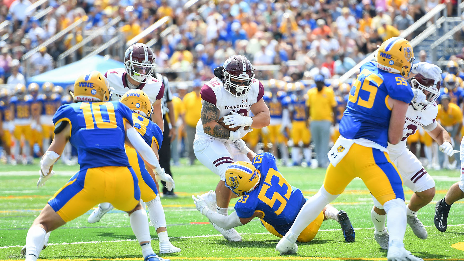 Football Pulls Away From WNE, 28-14, To Capture Pynchon SAW Trophy ...