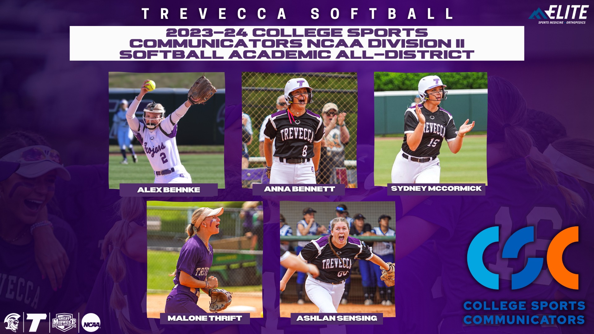 Trevecca Softball | Trojan Duo Make 2024 College Sports Communicators ...