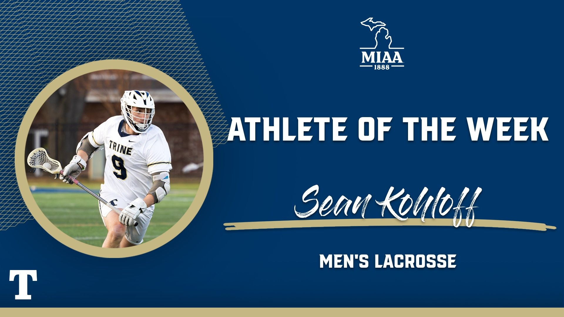 Kohloff Named Specialist of the Week - Trine University