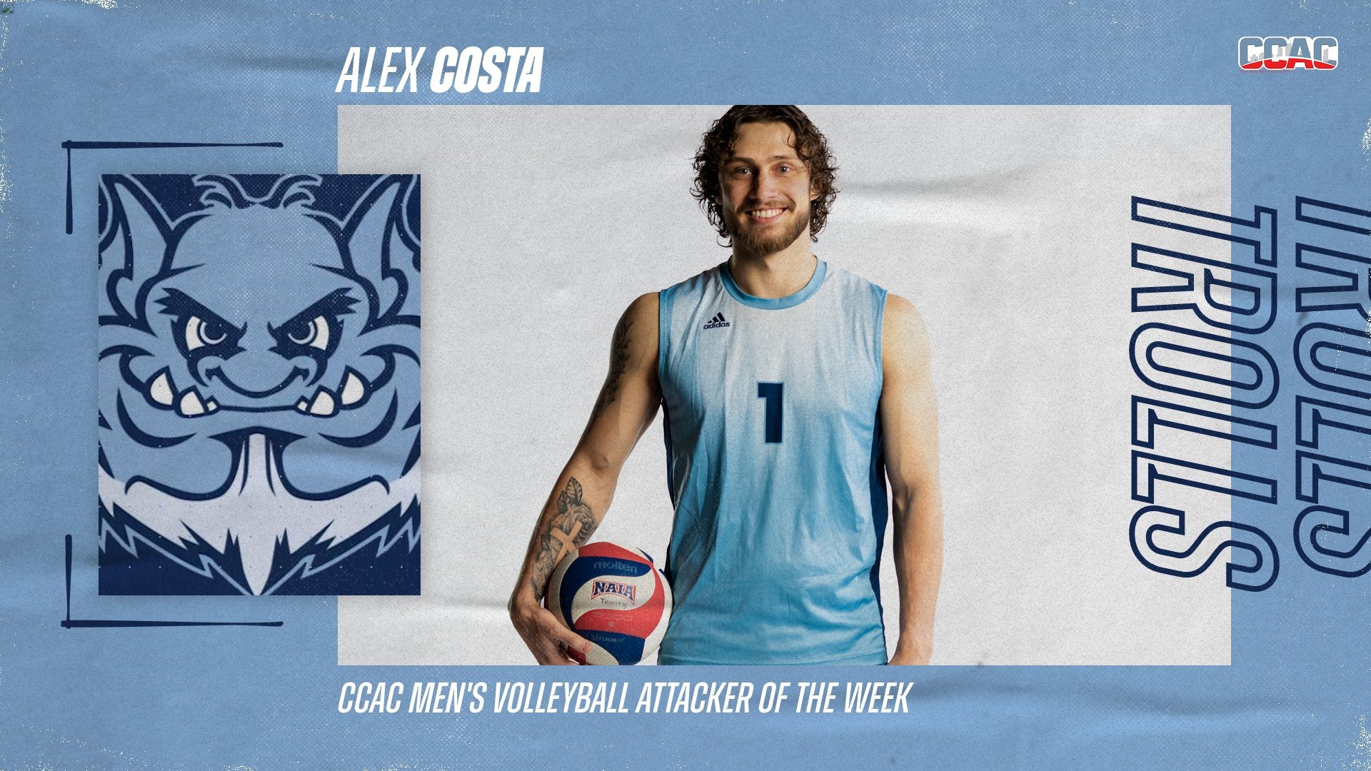 Alex Costa named CCAC Attacker of the Week - Trinity Christian College