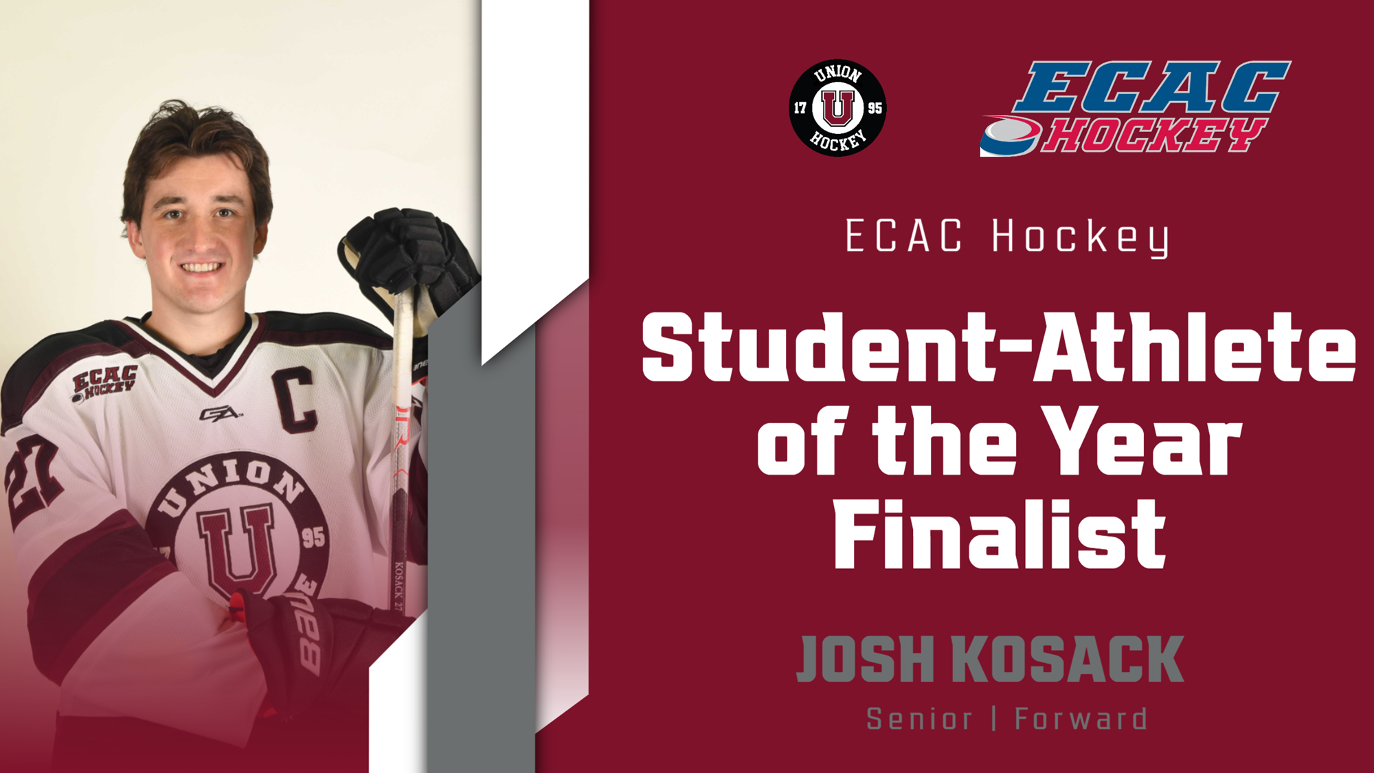 Kosack Named Finalist for ECAC Hockey Student-Athlete of the Year ...