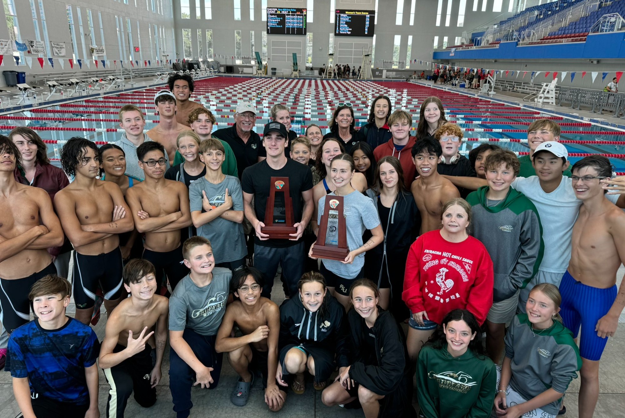 VHS Swim Teams Sweep Senior Night Meet - VHS Buffalo Athletics