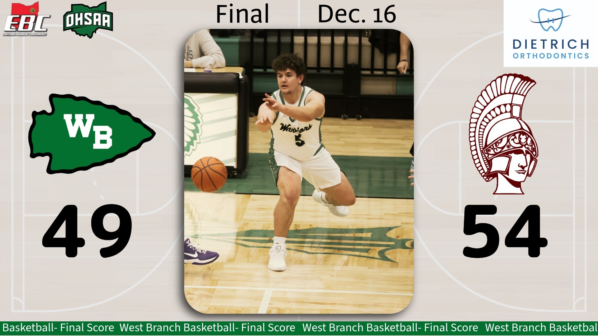 Stingy Defense Leads to Blow Out Victory over Marlington - West Branch ...