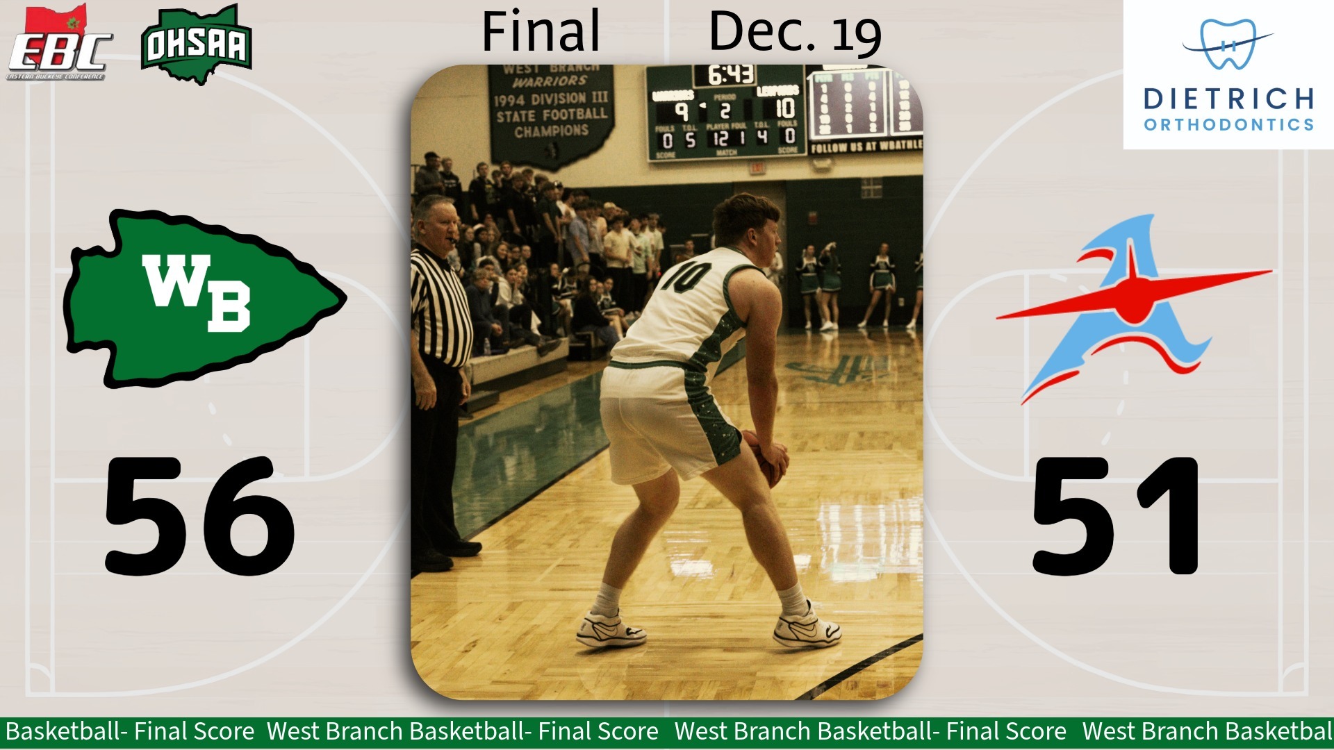 Stingy Defense Leads to Blow Out Victory over Marlington - West Branch ...