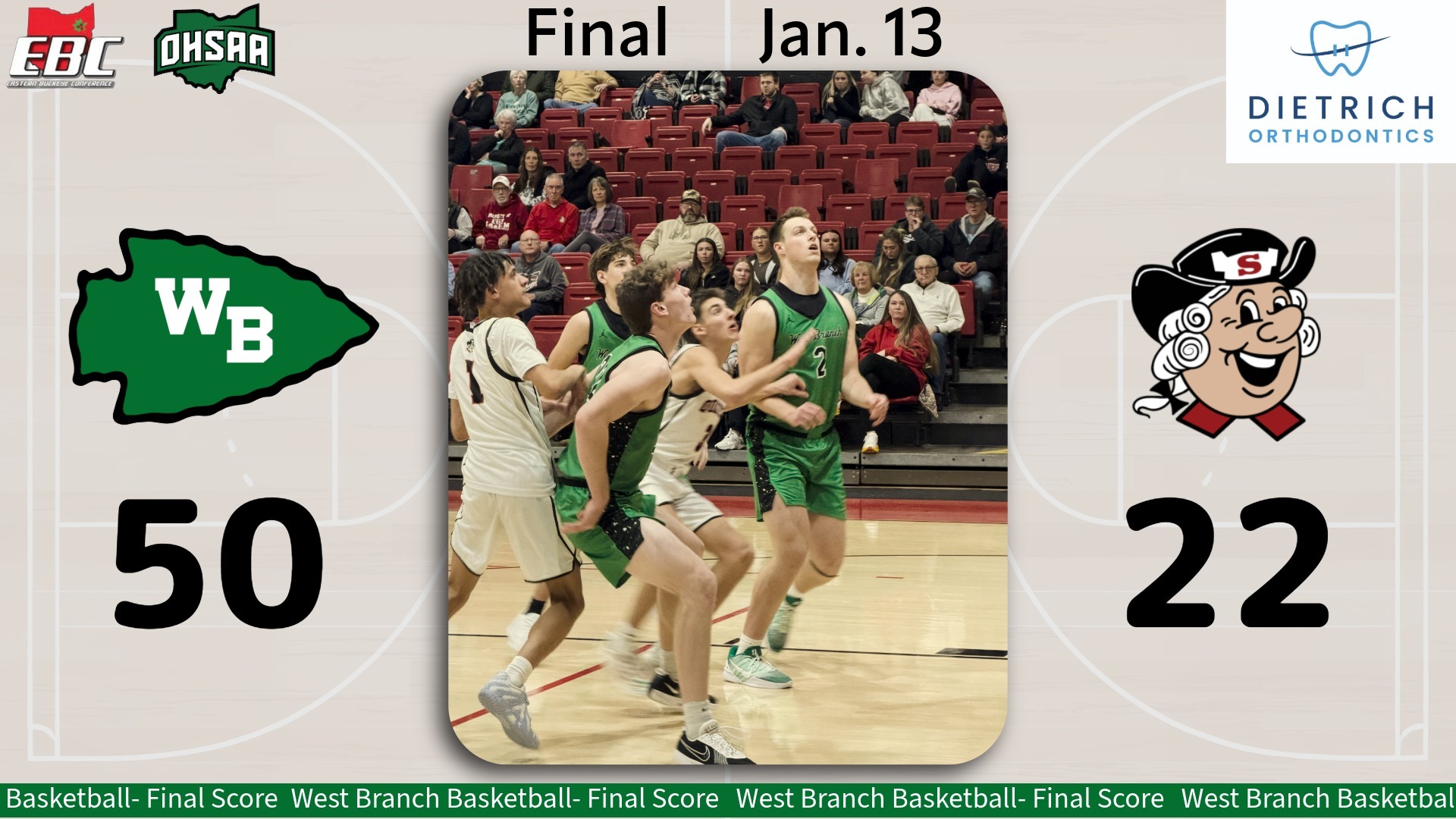 Varsity Basketball Comeback Comes up Short at Boardman - West Branch ...