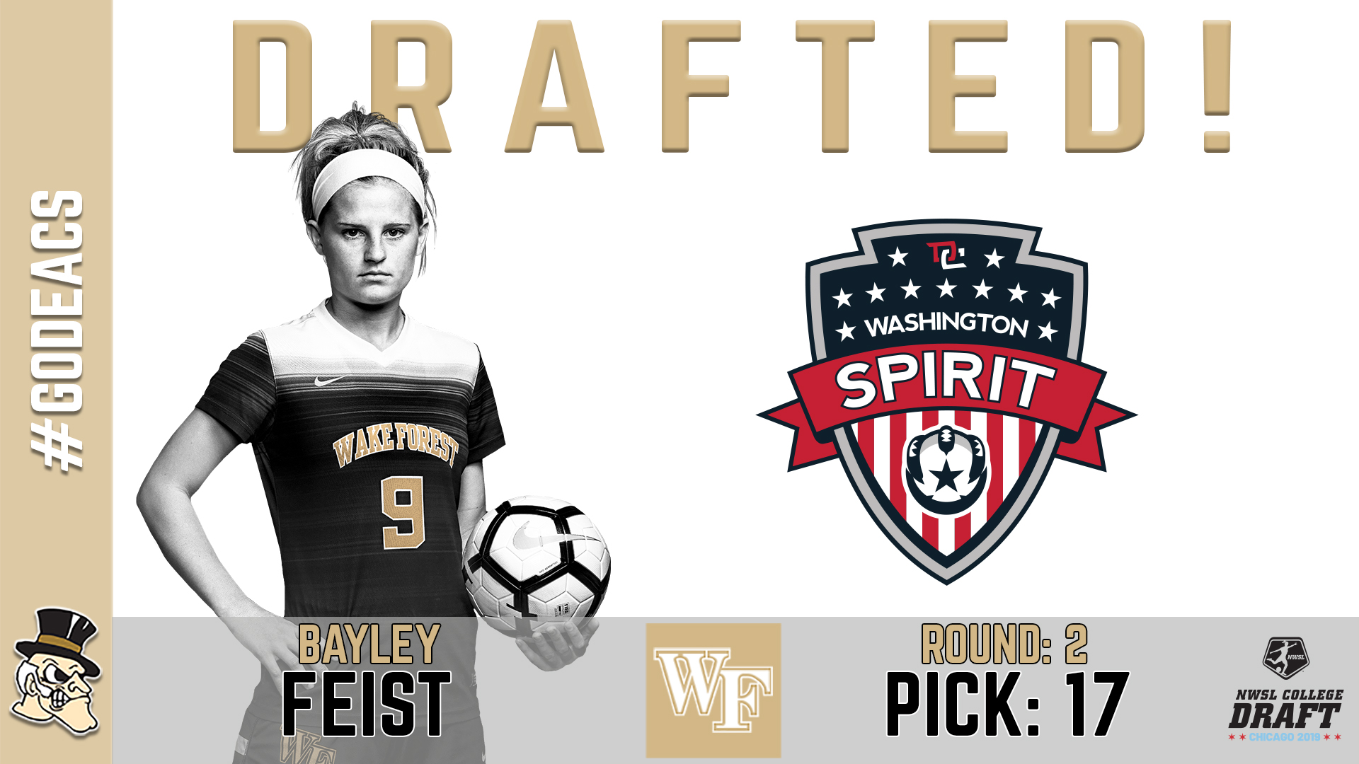 Feist Picked by Spirit in Second Round of NWSL Draft - Wake Forest ...